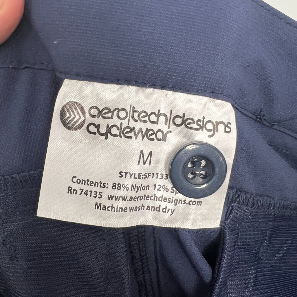 Aero Tech Designs Cyclewear Cargo Shorts Mens Size M Navy Urban Pedal ...