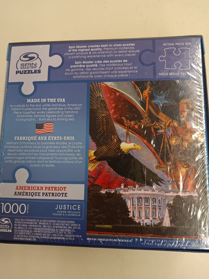 American Patriot 1000 Piece Puzzle - Made in USA by Spin Master - New ...
