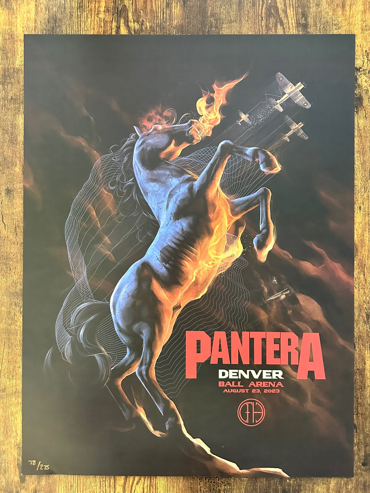 Pantera Concert Poster /275 Denver, CO August 23 2023 Ball Arena | eBay