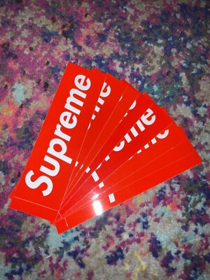 Supreme Red Box Logo Stickers 8 Stickers Total | eBay