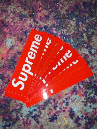 Supreme Red Box Logo Stickers 8 Stickers Total | eBay