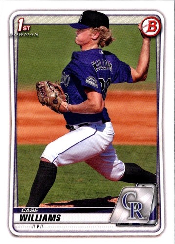 2020 Bowman Draft Case Williams #BD-23 Colorado Rockies Baseball Card ...
