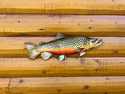 Brown Trout Replica -24 Inch 2D Metal Realistic Brown Trout Fish Art | eBay