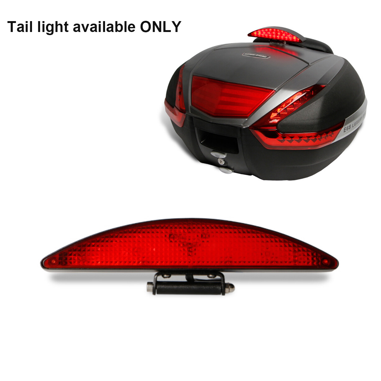 Universal Motorcycle Signal Brake Top Box Rack LED Stop Rear Tail Light ...