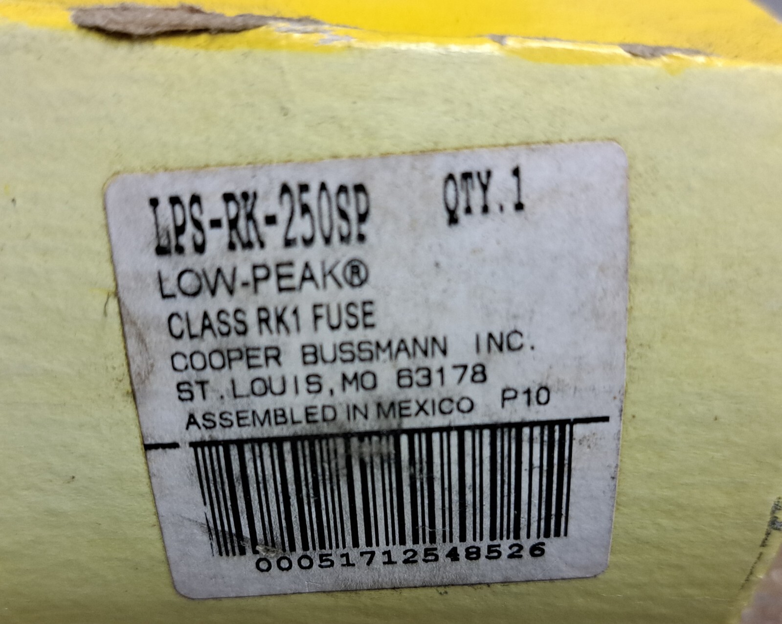 Cooper Bussmann LPS-RK-250SP 600v 250a Low Peak Time Delay Fuse NIB | eBay