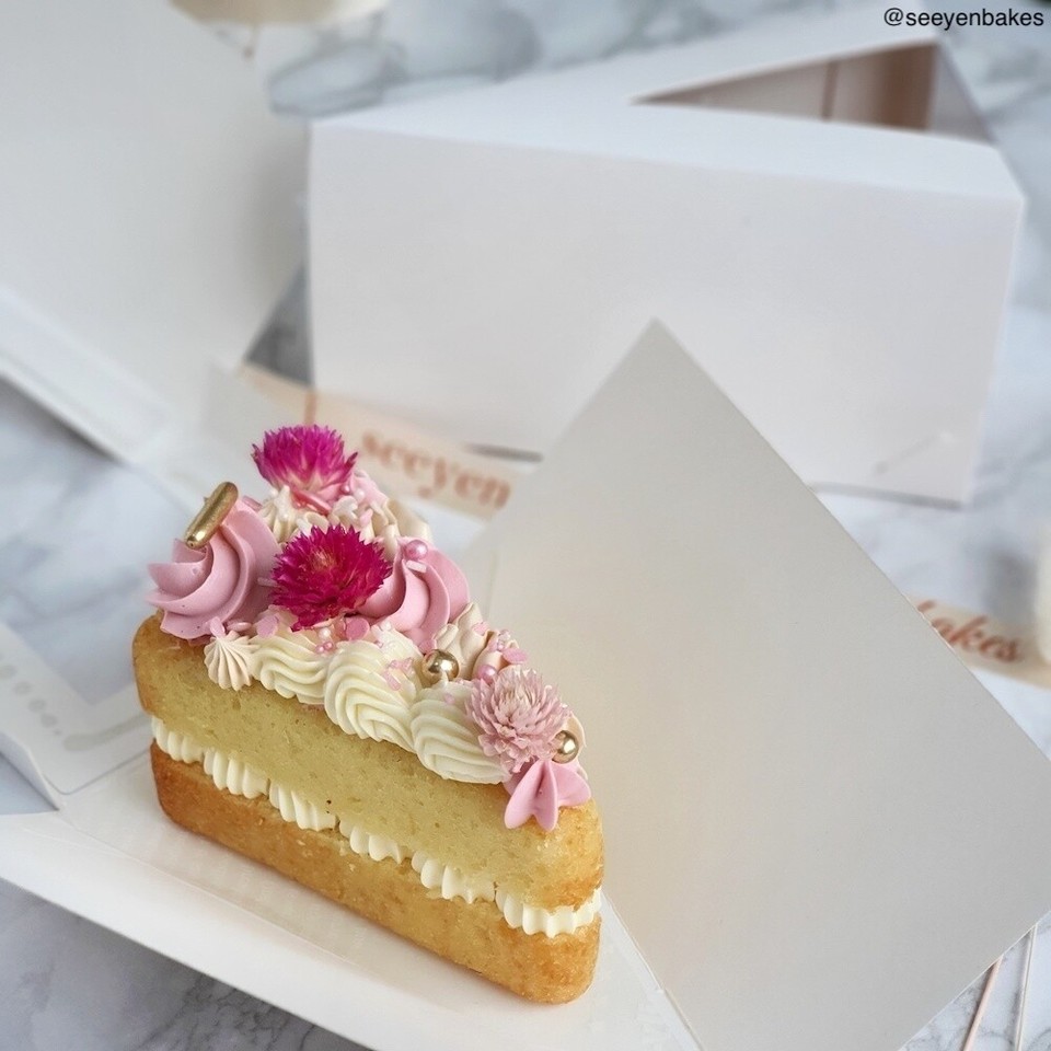 Cake Slice Boxes Transparent Large Packaging Treat Gift Box - Pack of ...