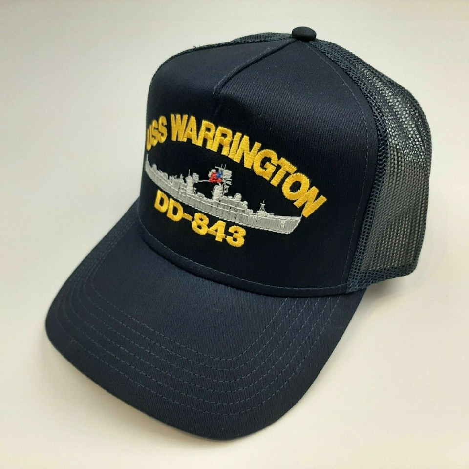 USS Warrington DD-843 Hat Embroidered Baseball Cap Mesh Snapback US ...