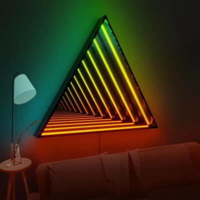 Triangle Infinity Mirror | eBay