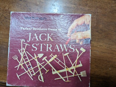 Jack Straws Vintage Parker Brothers Game 74 Straws & Hook | eBay
