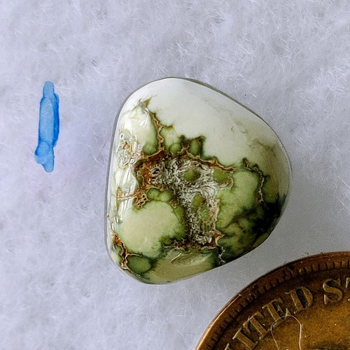 4.7ct,Damele Turquoise Variscite Cabochon, Beautiful Tan Green Natural ...