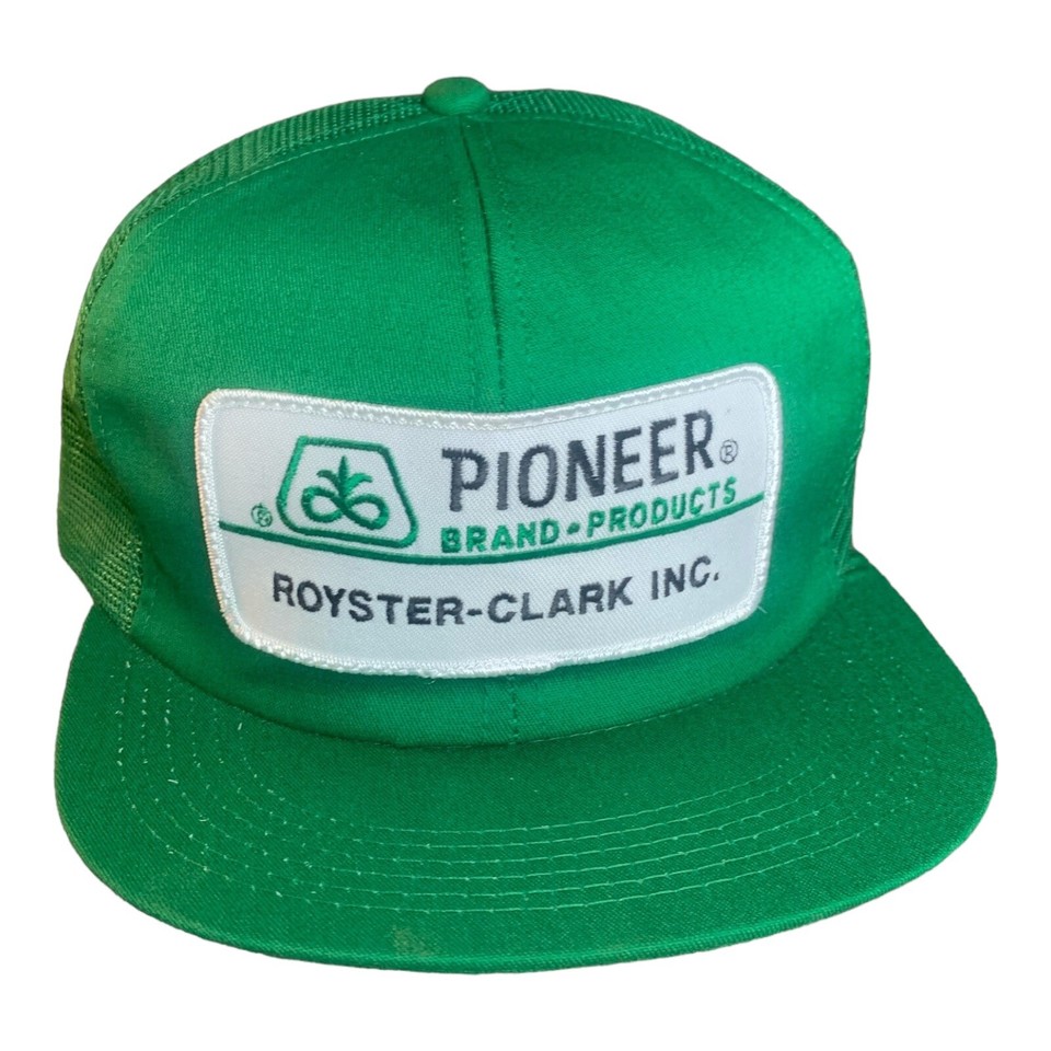 Vintage K Products Pioneer Fertilizer Royster-Clark Seed Green Snapback ...