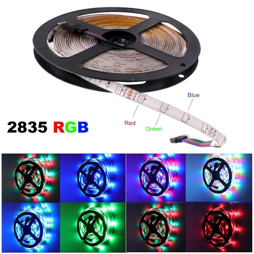 16.4ft LED Strip 3528 2835 3014 5050 5054 5630 5730 7020 SMD Flexible ...