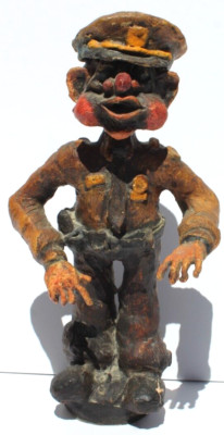 Vtg RARE Goofy Police Officer / Traffic Officer Art Figurine Statue ...