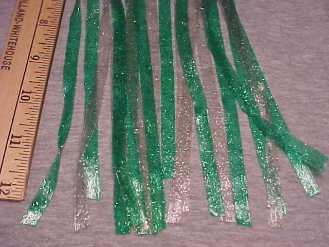 NOS Glitter Green Silver Vintage Bicycle Streamers Schwinn Huffy AMF ...