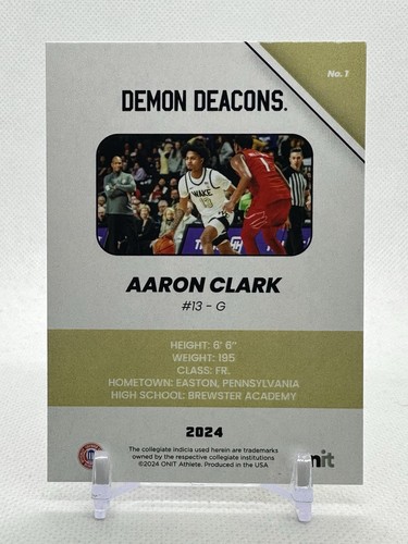 Aaron Clark 2024 Onit Athlete #1 Wake Forest Demon Deacons Pepperdine Waves WCC | eBay