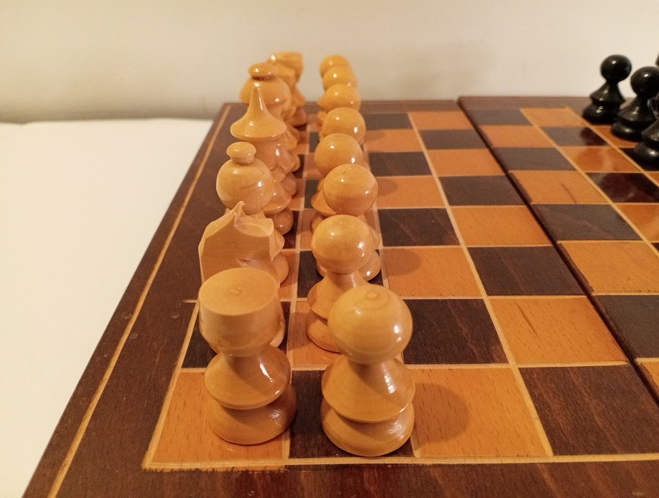Interesting Chess Set Wooden chess pieces gift idea backgammon board ...