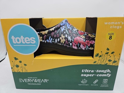 totes Women's Everywear Bailey Clog, Black Garden Floral, 8 | eBay