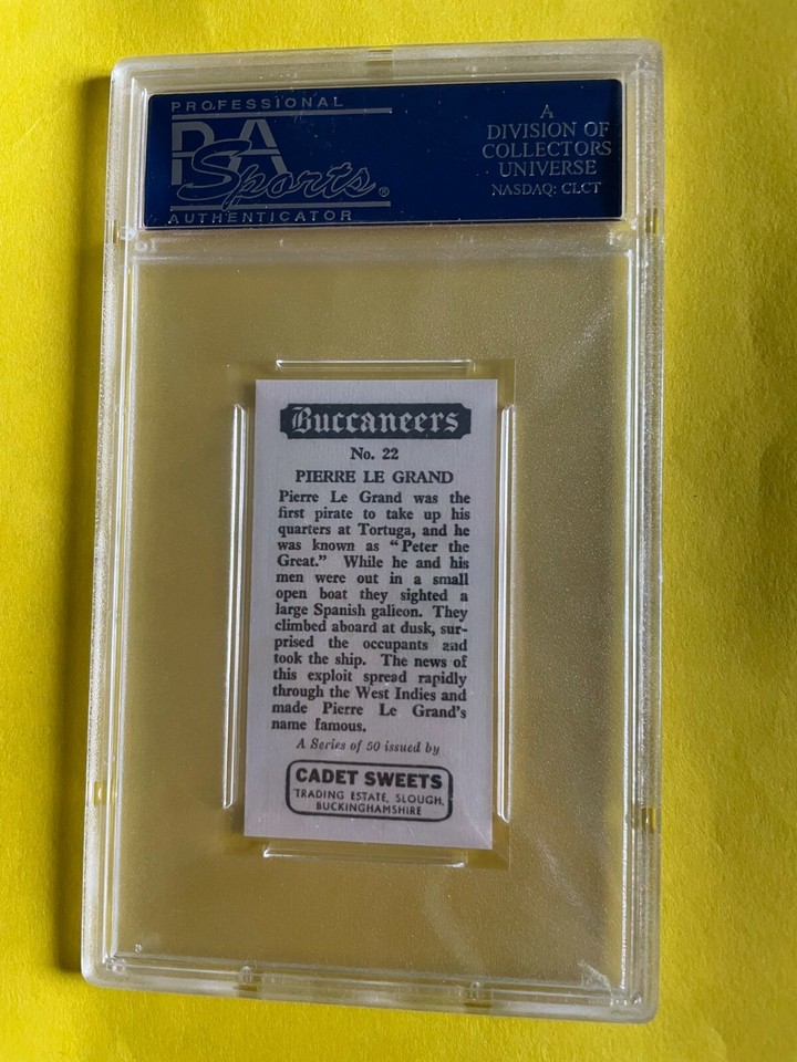 1959 CADET SWEETS PIERRE LE GRAND-BUCCANEERS #22 PSA 8 | eBay