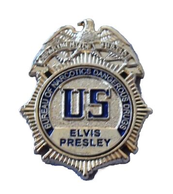 Elvis Presley US Bureau Of Narcotics Dangerous Drugs DEA badge ...