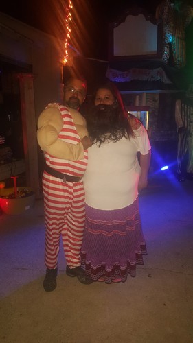 Adult Carny Muscle Man Red White Striped Costume Fw117314 for sale ...