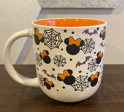 🎃👻 Disney Minnie Mouse Halloween Mug - Spider Web/Bats/Bows - New ...