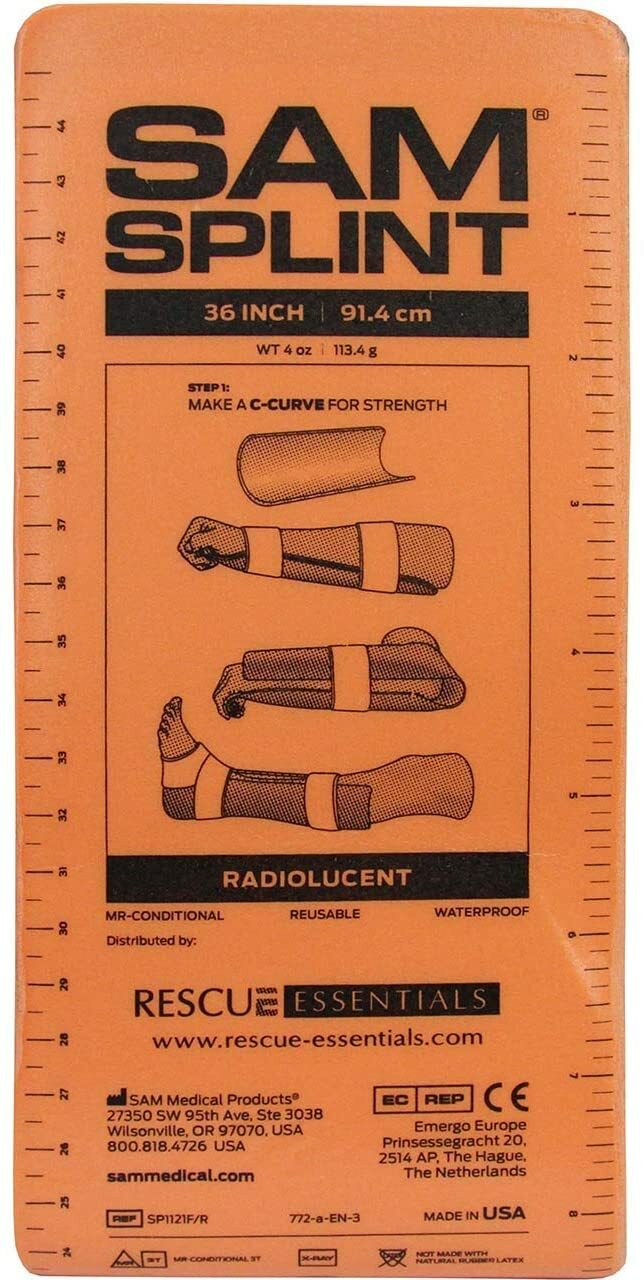 SAM® SPLINT - ORIGINAL 36" FLAT ORANGE/BLUE | eBay