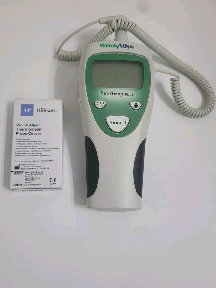Welch Allyn Digital Thermometer SureTemp Plus 690 with Probe + 25 Probe ...