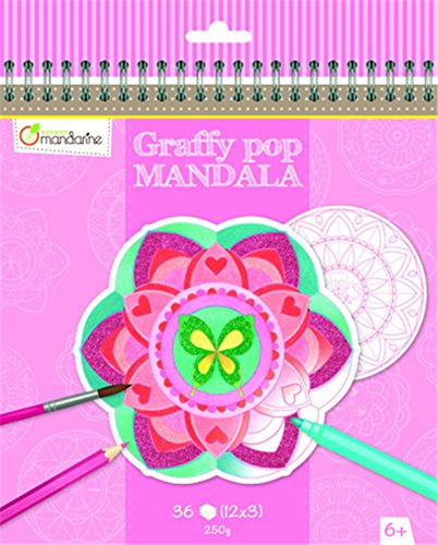 Livre de Coloriage Graffy Pop Mandala 20x25,5 Girl Avenue Mandarine | eBay
