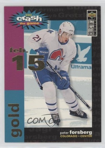 1995 Collector's Choice Crash the Game Redemption Gold Peter Forsberg ...