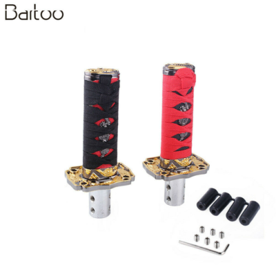 Universal 4"10cm Black Samurai Sword Shift Knob Shifter Katana Metal ...