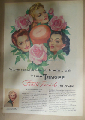 Tangee Powder Ad: Constance Luft Huhn from 1940's Size: 11 x 15 inches ...