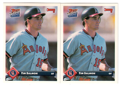 Lot of (2) 1993 Donruss #176 TIM SALMON 'RATED ROOKIE' RC's! ANGELS | eBay
