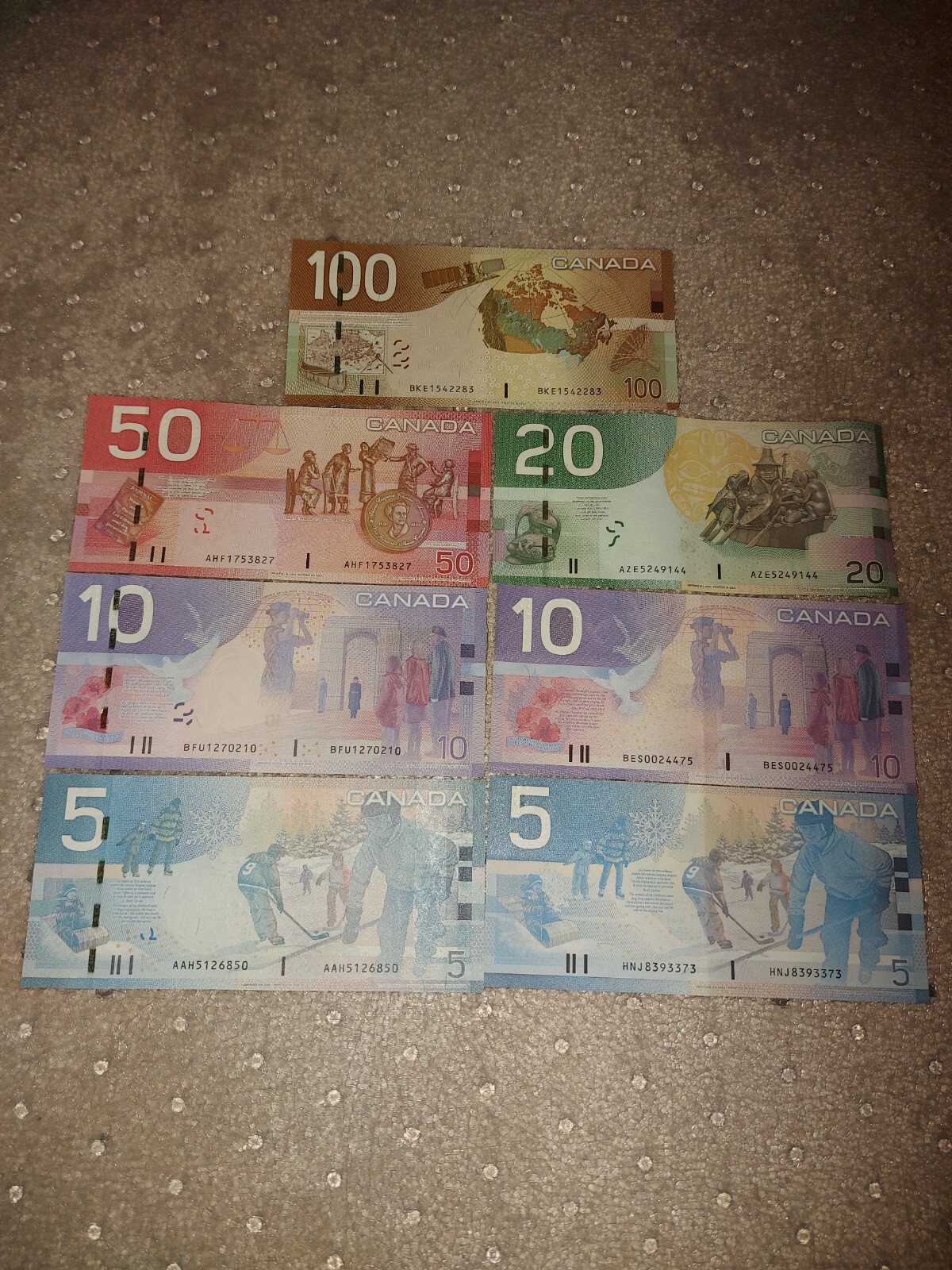 Canada 5 10 20 50 100 Dollars Paper Money 2000s Vintage Banknotes 7 Old ...