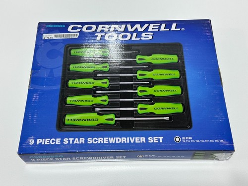 NEW Cornwell Tools CSD89SSG 9pc Star Torx Screwdriver Set GREEN Soft ...