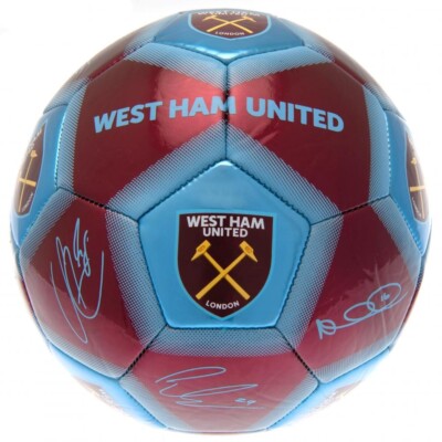 West Ham United Official Metallic Signature Size 5 Football Gift | eBay UK
