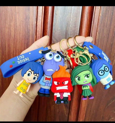 Disney Pixar Inside Out All Characters(Disgust/joy/sad) Keychain 5 ...