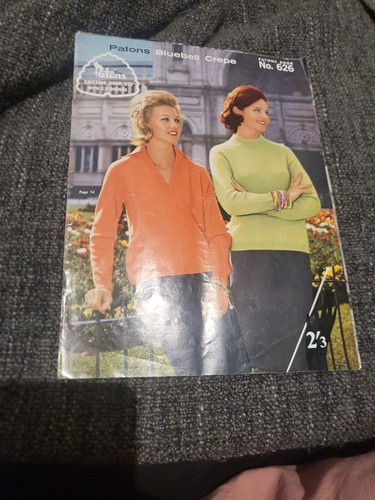 Patons 626 - 60s Knitting Patterns jumpers jackets pullovers cardigans ...