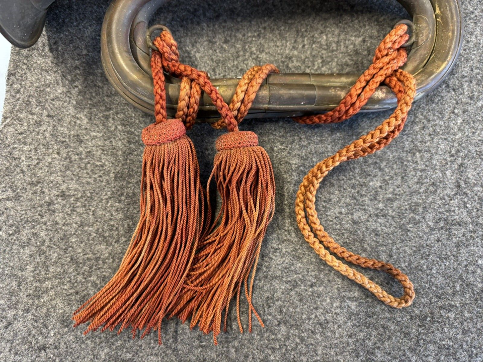Imperial Japanese Army (IJA) Signal Bugle "ICHIKI" with Red Tassel Cord ...