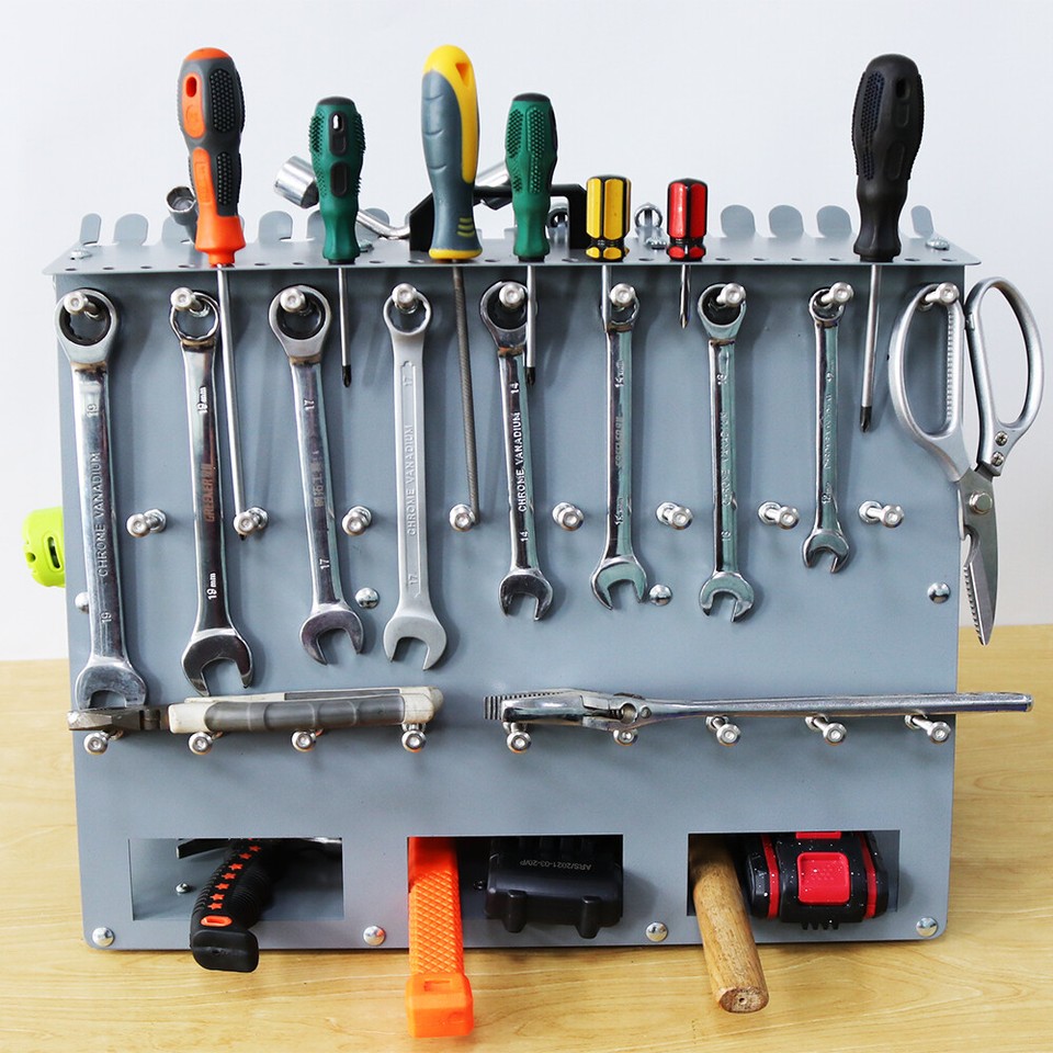 1PC Desktop Tool Rack 20*9*16in for Various Tools Storage w/ Scroll ...