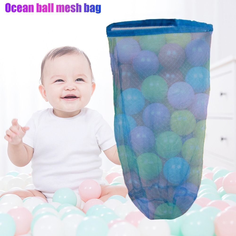 Laundry Mesh Drawstring Bag Storage Bag Ball Pit Ball Storage Net Bag ...