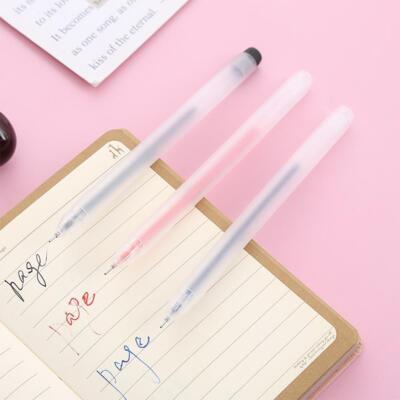 1pc Transparent Frosted Gel Pen 0.5mm Bullet-Point Fountain-Pen Learn ...