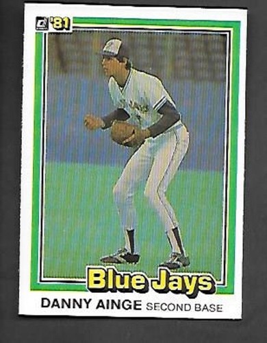 DANNY AINGE 1981 DONRUSS ROOKIE #569 TORONTO BLUE JAYS | eBay