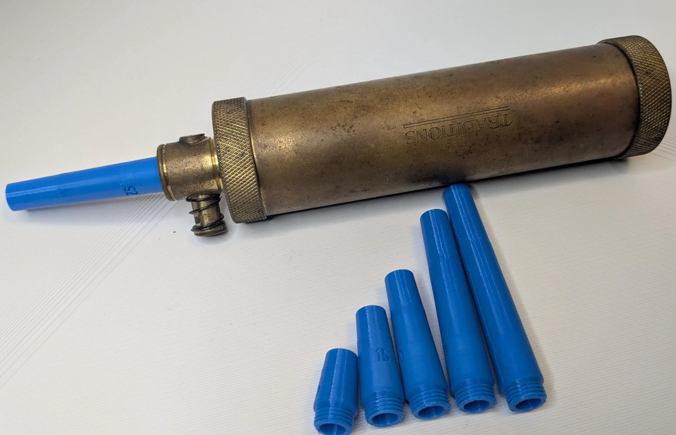 Black Powder Flask Spout Kit with 10 to 35 Grain Measures | eBay