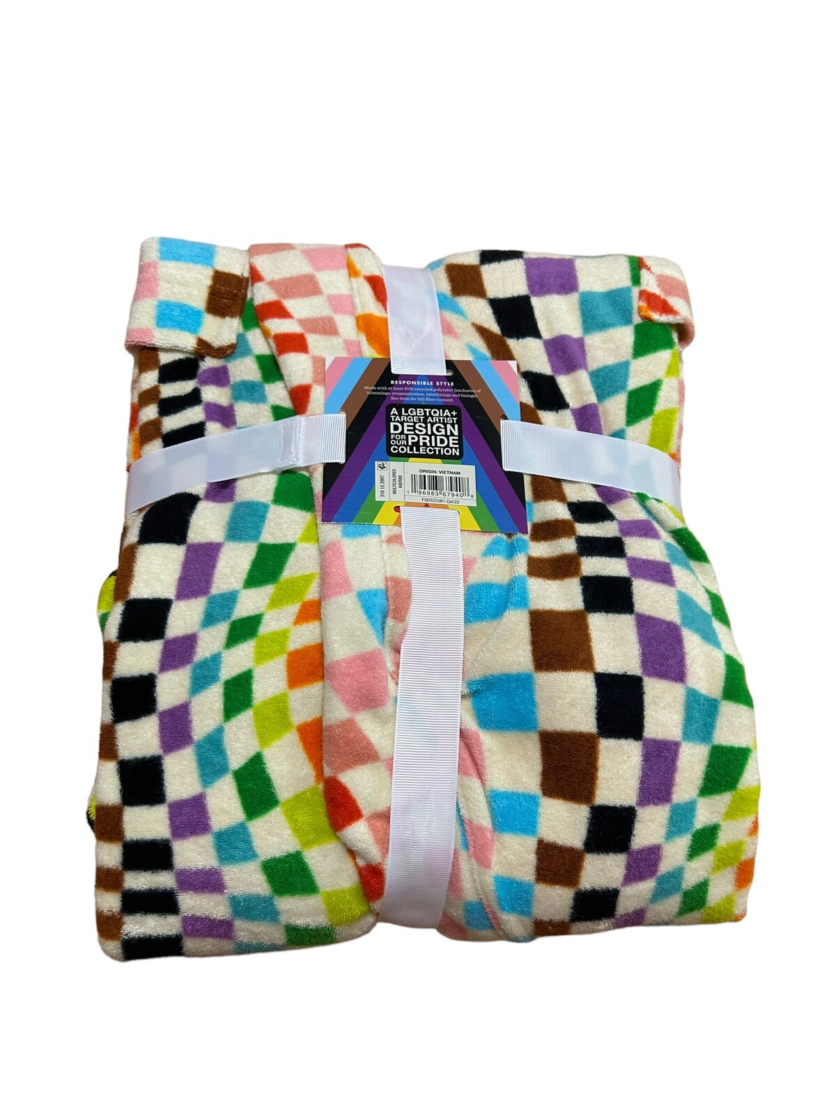 Pride Target Rainbow Checkered Bathrobe Robe LGBTQ Unisex size XXL for ...