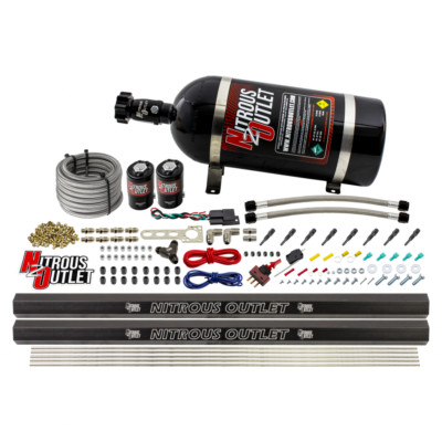 Direct Port Fogger Nitrous 2 Solenoid Dry Kit 8 Cylinder- .122 Nitrous ...