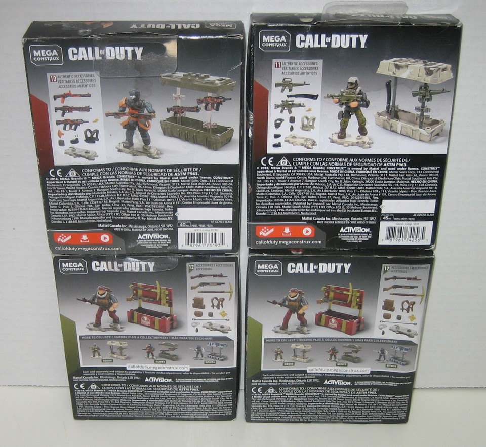 Lot of 4 Mega Construx Call Of Duty Weapon Crates Firebreak Armored ...