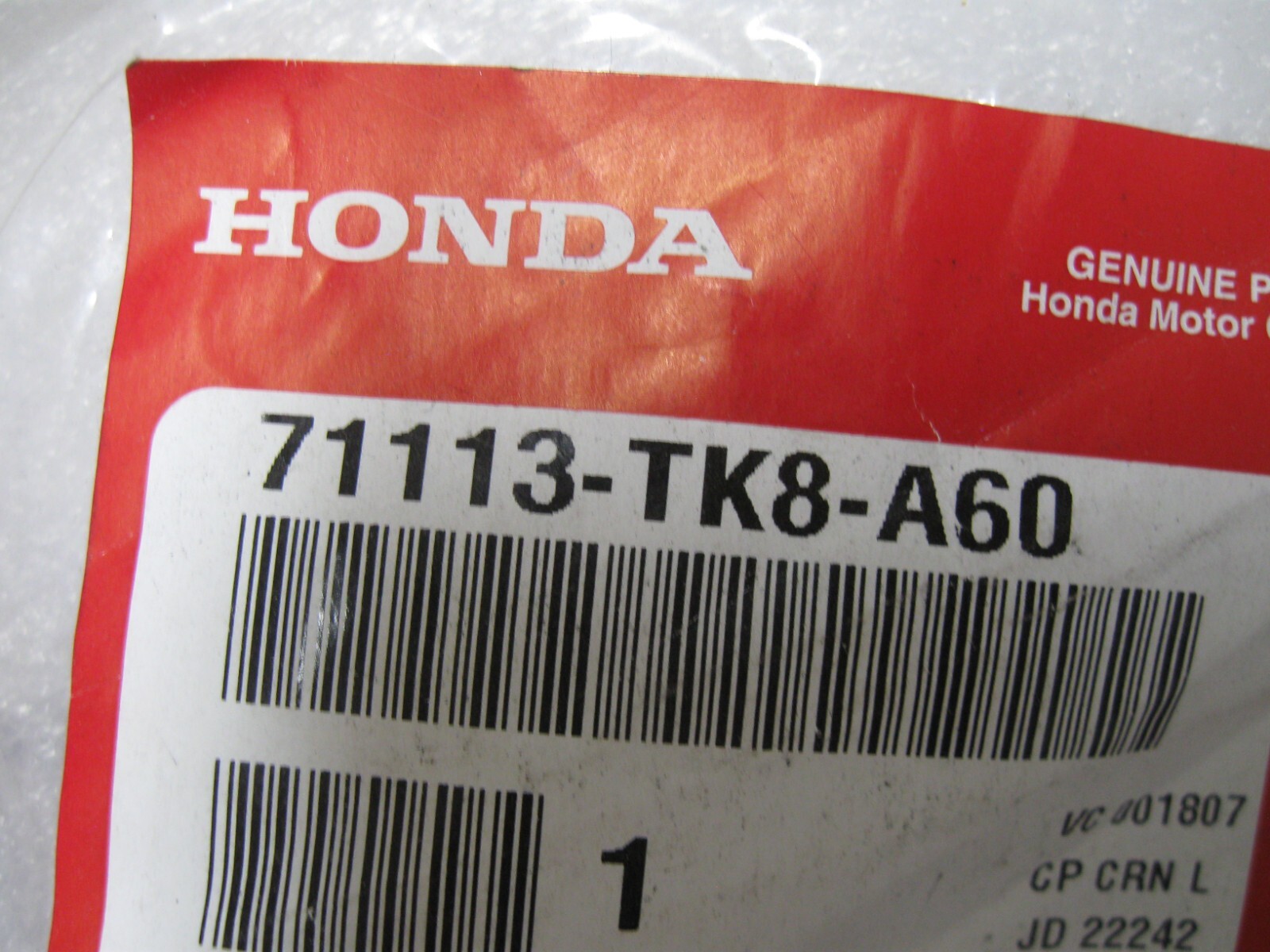 Honda 71113-TK8-A60 Right Fog Light Cover Garnish for 14-17 Odyssey | eBay