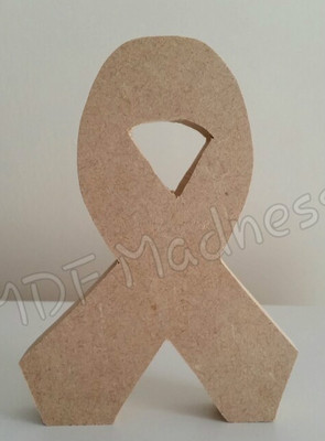 MDF CRAFT SHAPE. WOODEN CANCER AWARENESS RIBBON | eBay UK
