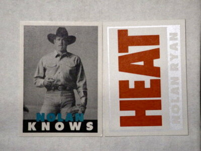1990 Nolan Ryan Nolan Knows Cowboy B&W Heat Back Color | eBay