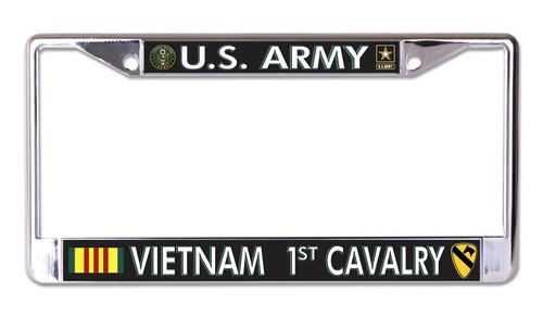 U.S. Army Vietnam 1st Cavalry Chrome License Plate Frame | eBay